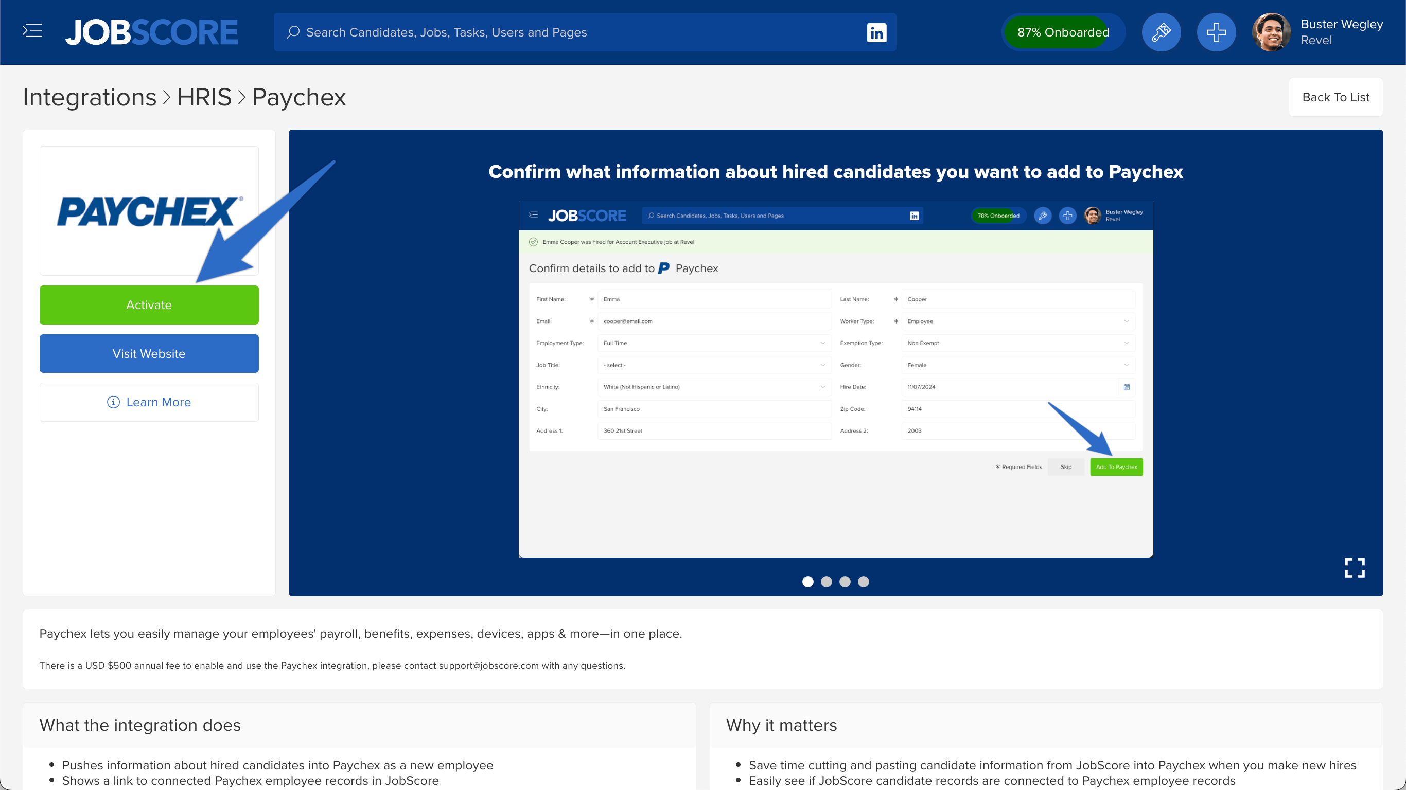How do I use the Paychex HRIS integration? – JobScore Help