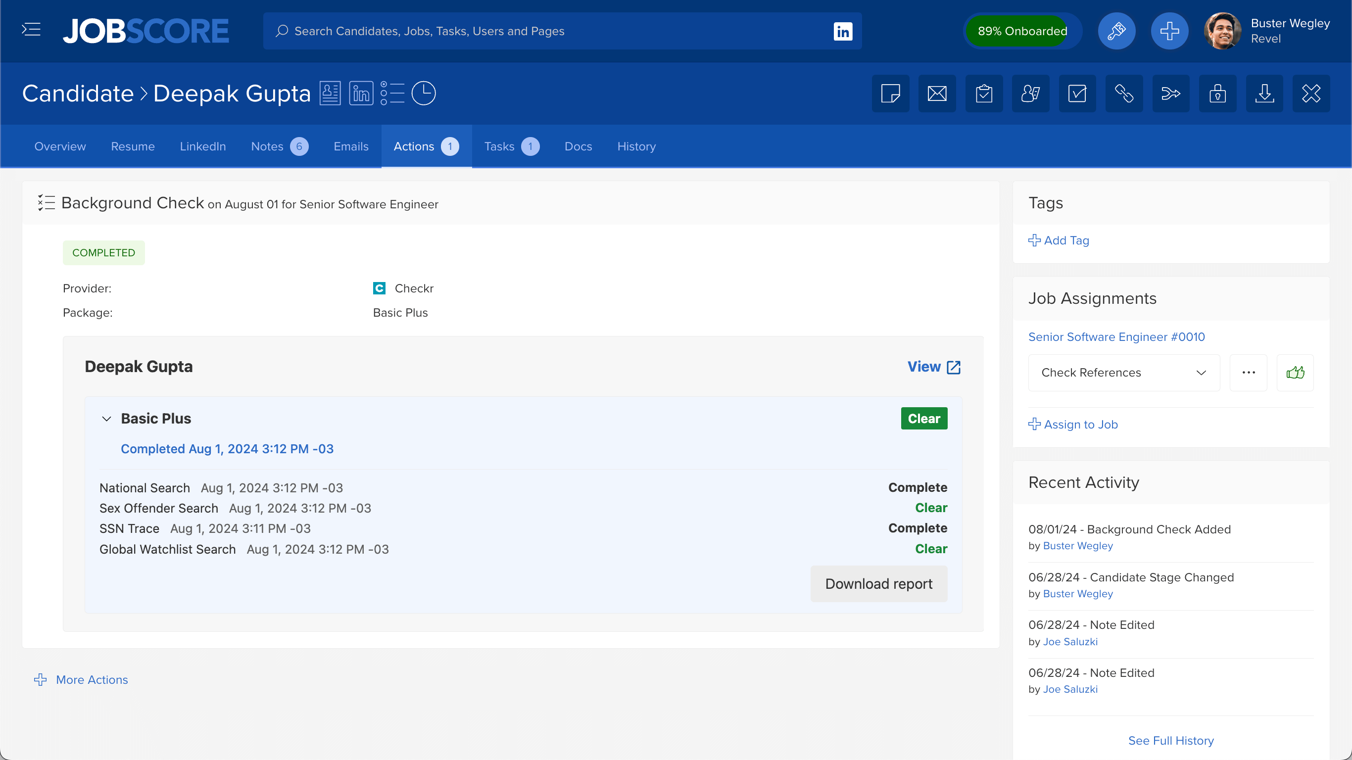 How do I use the Checkr background check integration? – JobScore Help