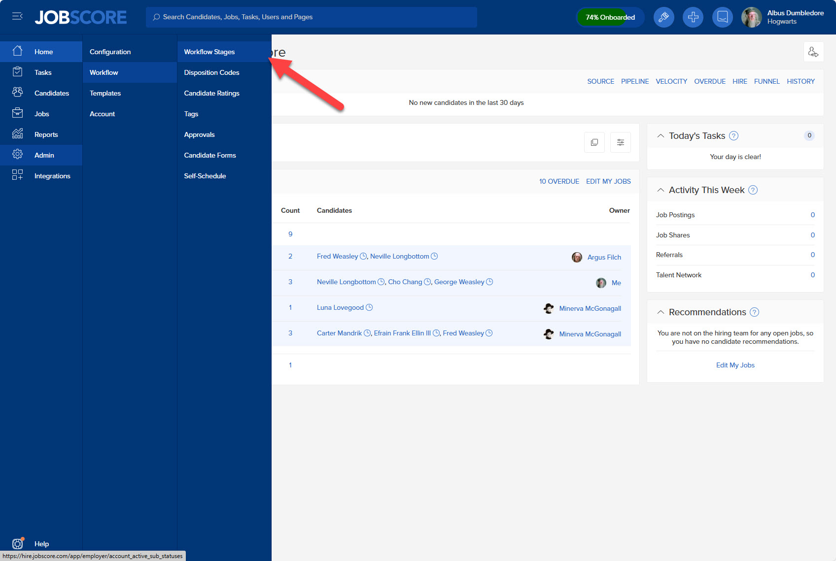 Configure your Candidate Workflow – JobScore Help